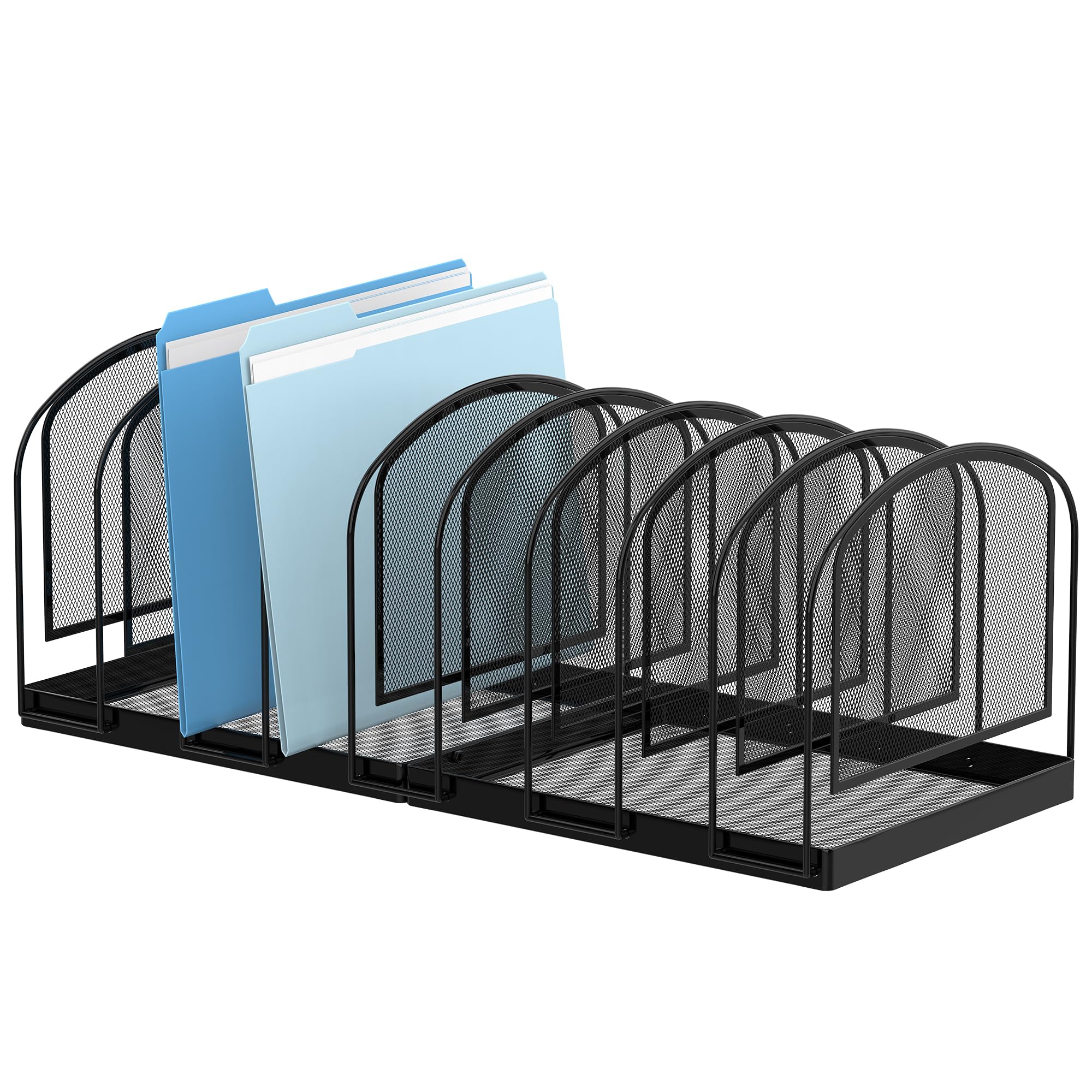 Amazon.com : SUPEASY 9 Section Mesh File Organizer For Desk, Upright ...