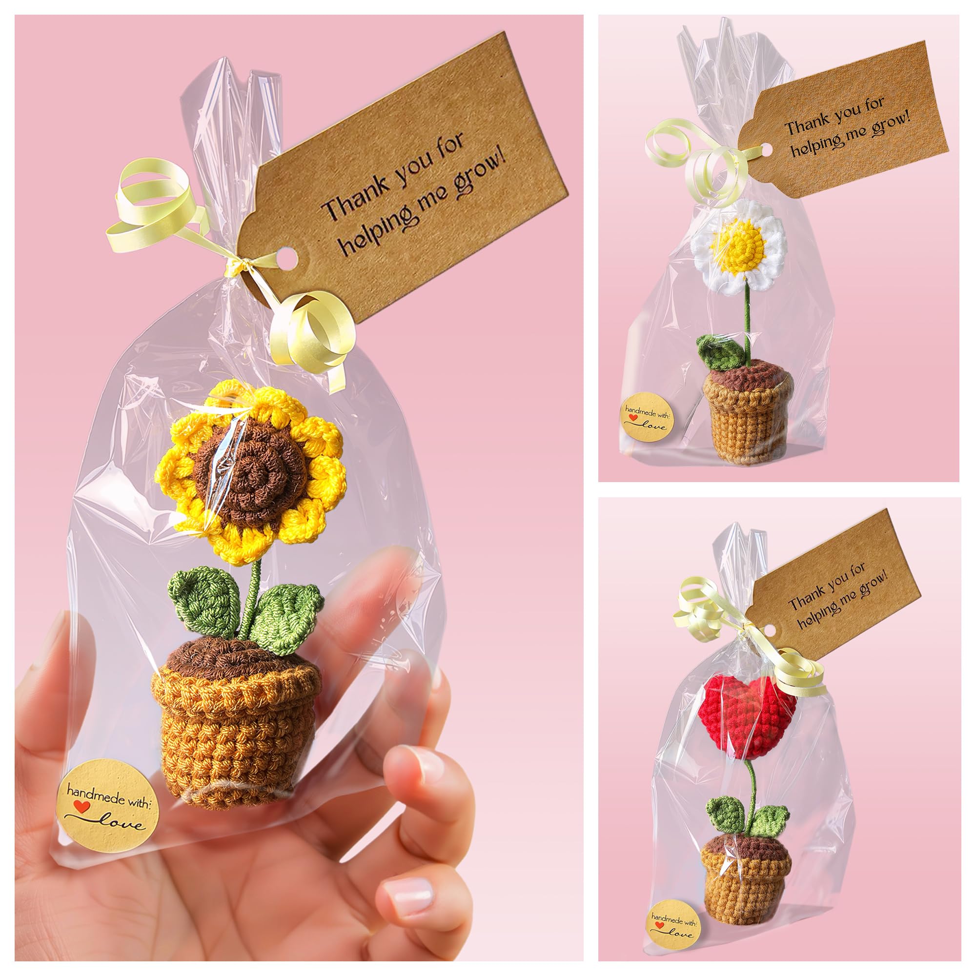 Amazon.com: Teacher Gifts - Thank You For Helping Me Grow - Crochet ...