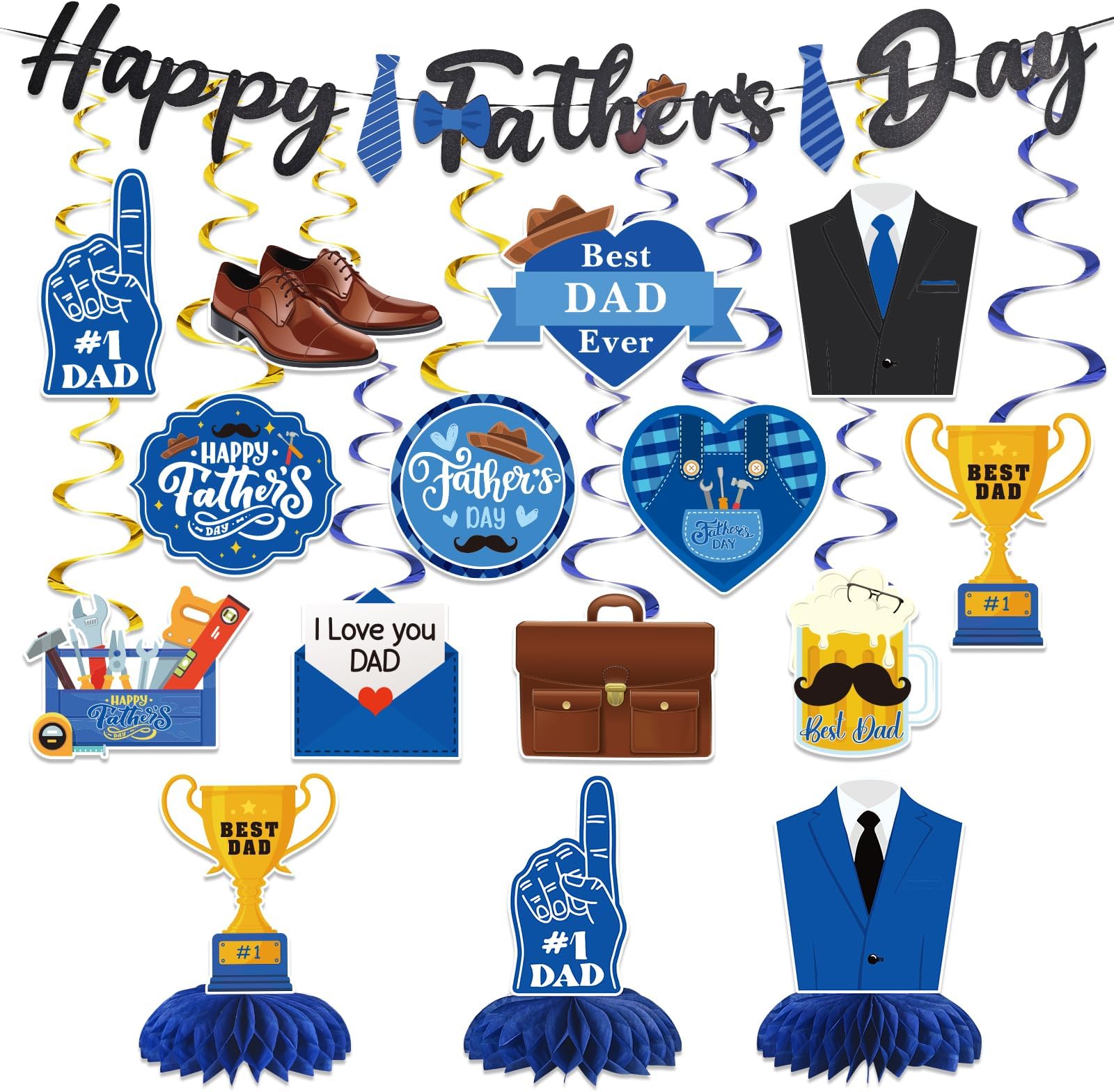 Amazon.com: Father's Day Party Decorations Supplies - NO DIY- Father's ...