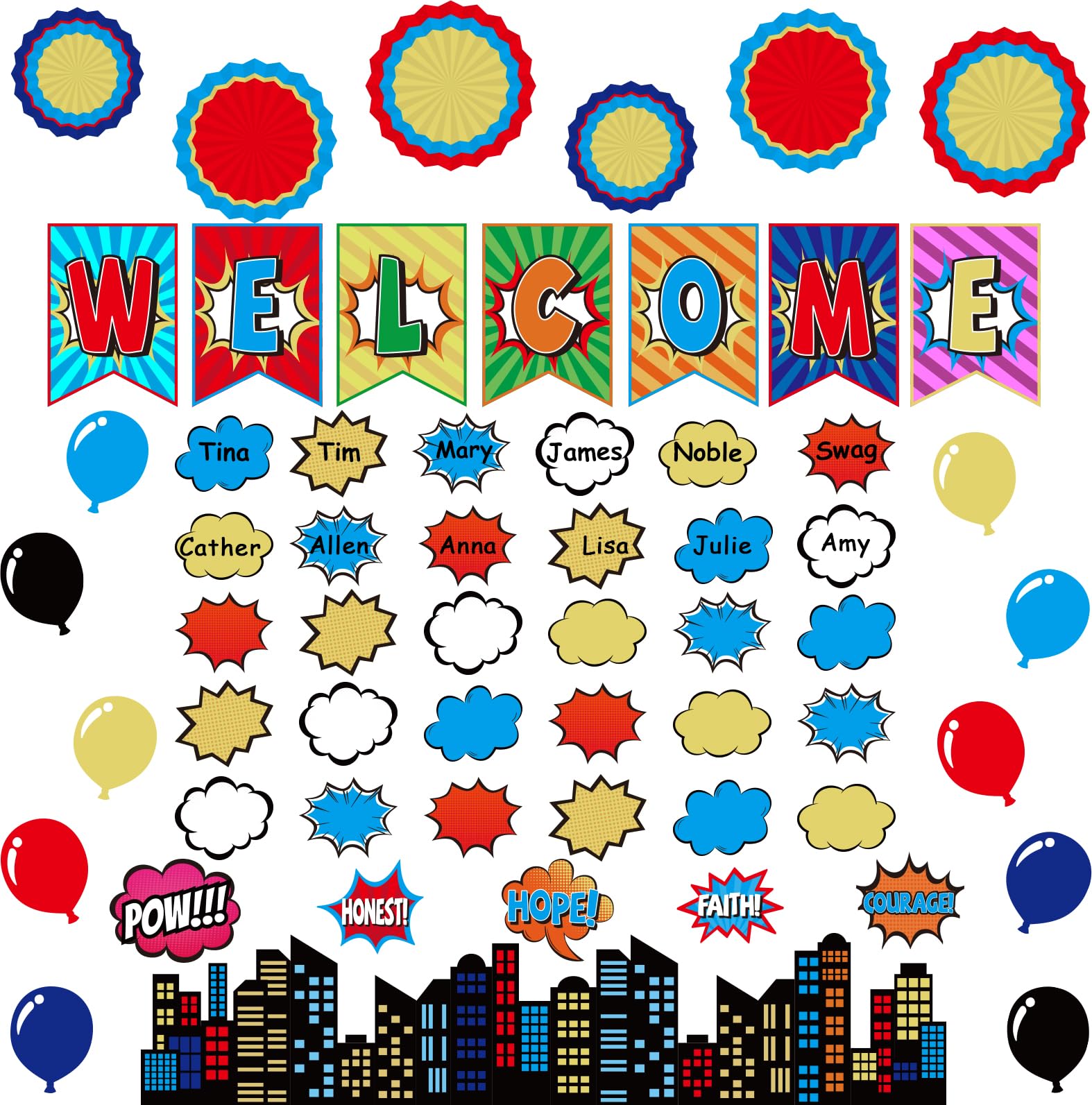 Superhero Cutouts For Bulletin Boards
