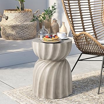 Amazon.com: SUNBURY Outdoor Side Table, 19" H Outdoor Accent End Table ...
