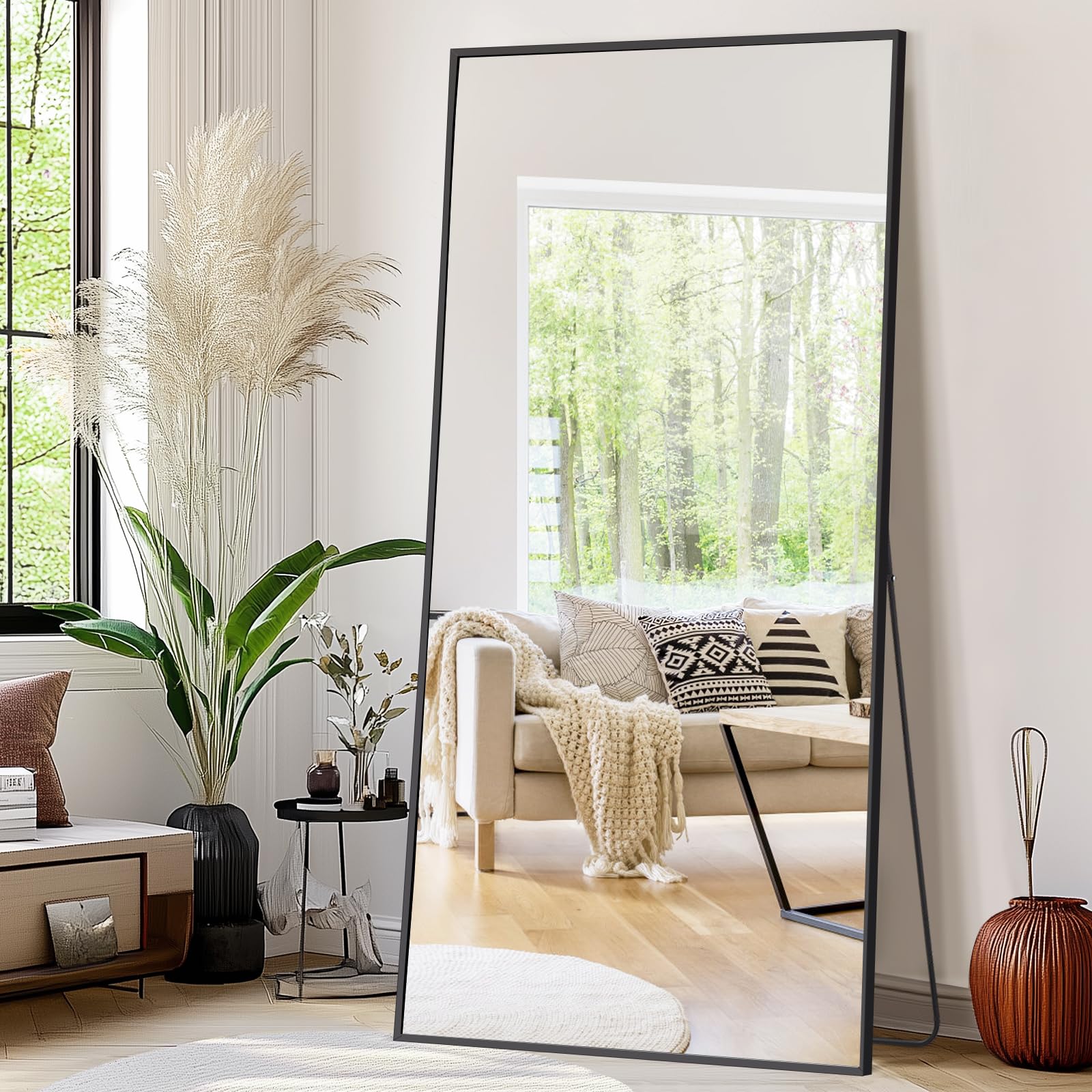 Amazon.com: 76"X34" Large Full Length Mirror, Oversized Black Free ...