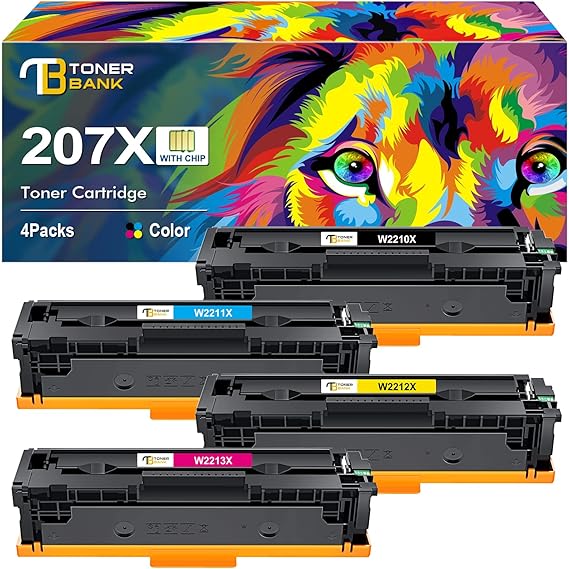 4 Pack 207X 207A Toner Cartridge Multipack for HP 207X Color Laserjet ...