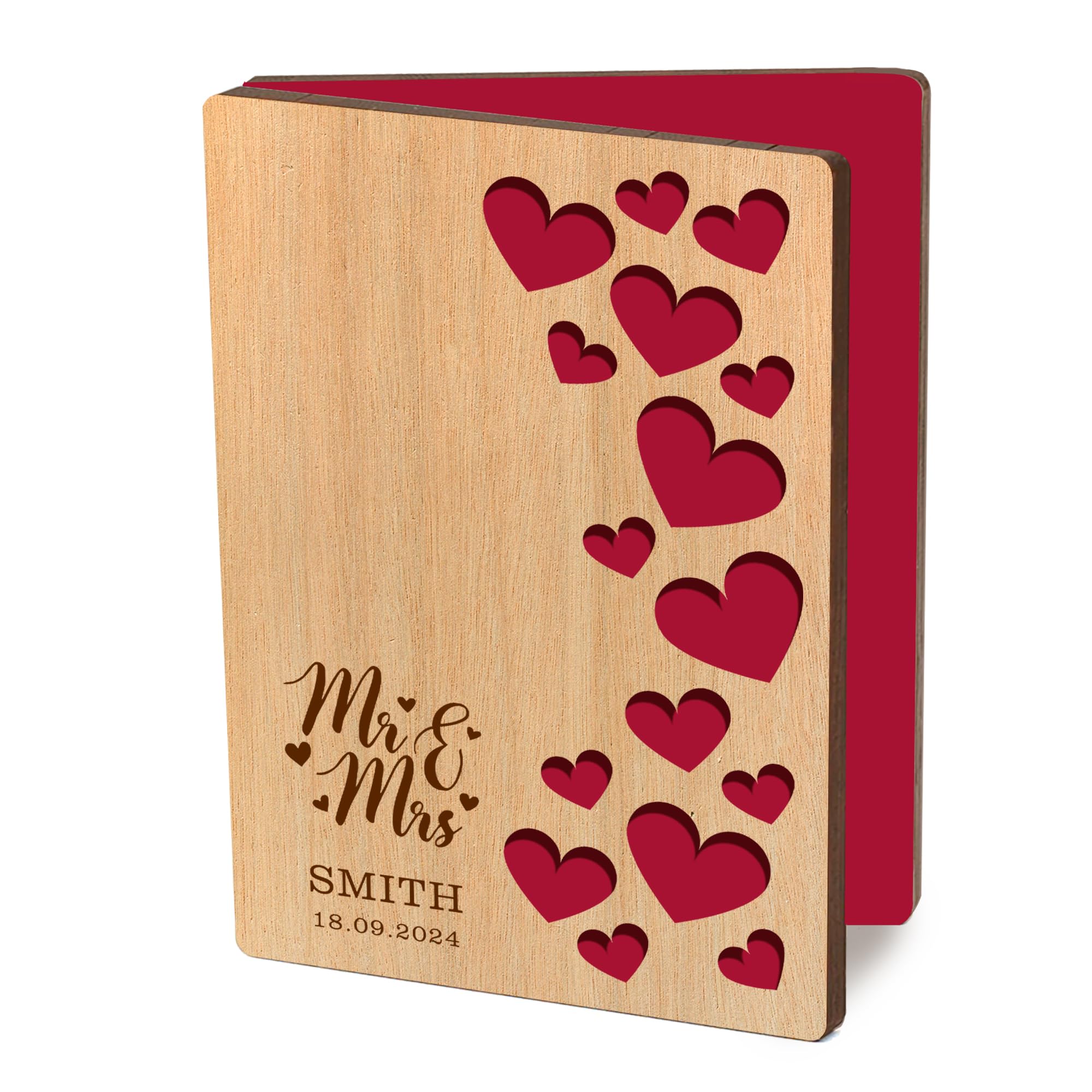 Personalised Wooden Wedding Card Gifts Mr and Mrs Gifts Wedding ...