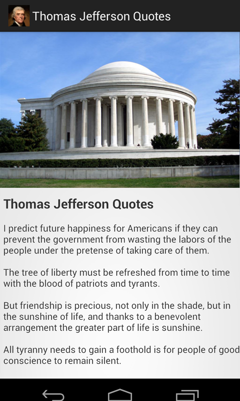 Thomas Jefferson Memorial Quotes