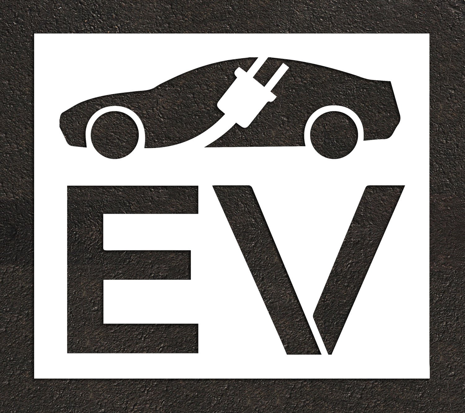 Buy 24-inch ELECTRIC VEHICLE SILHOUETTE WITH PLUG with EV words - Paint ...