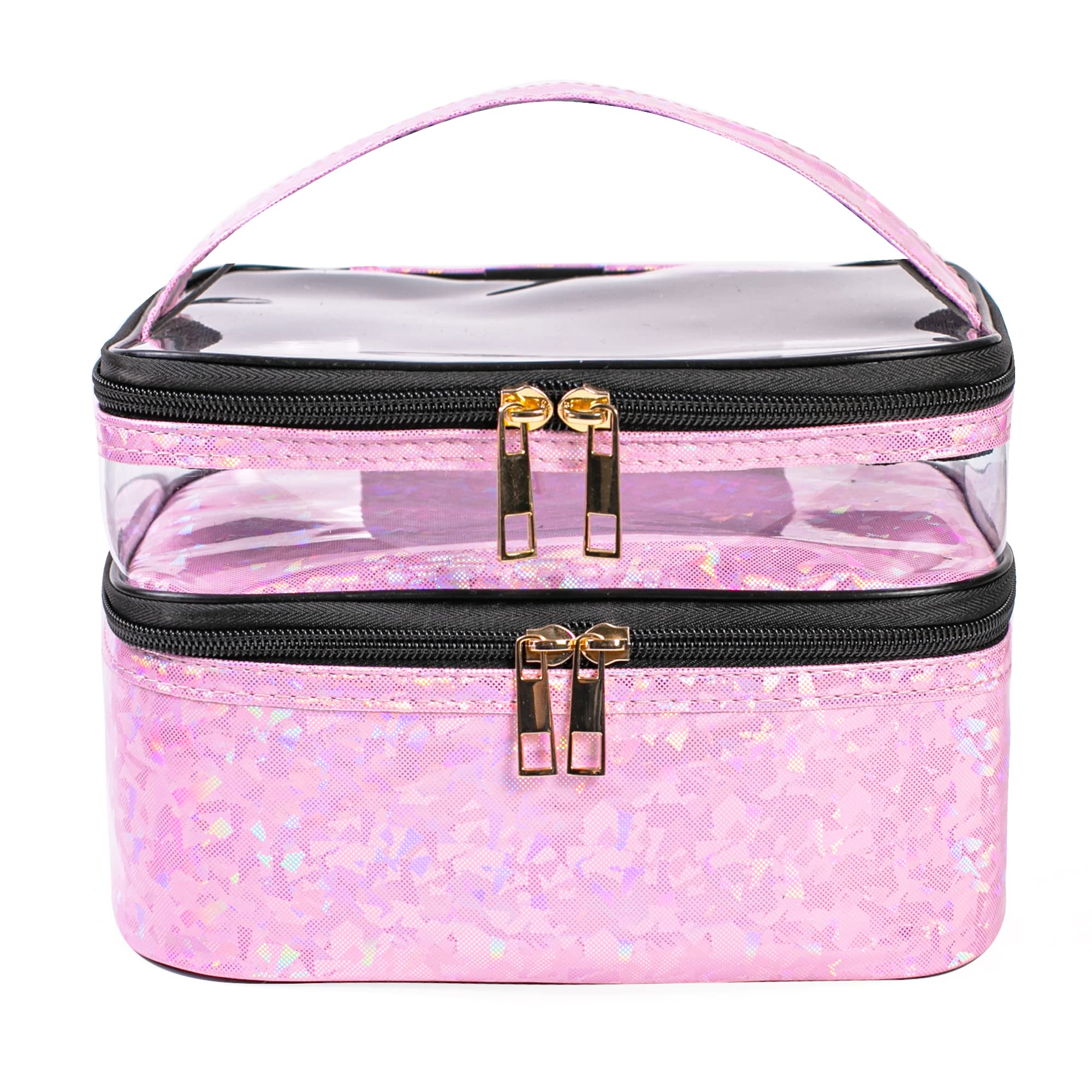 Amazon.com: FITINI Makeup Bags Double Layer Travel Storage Cosmetic ...