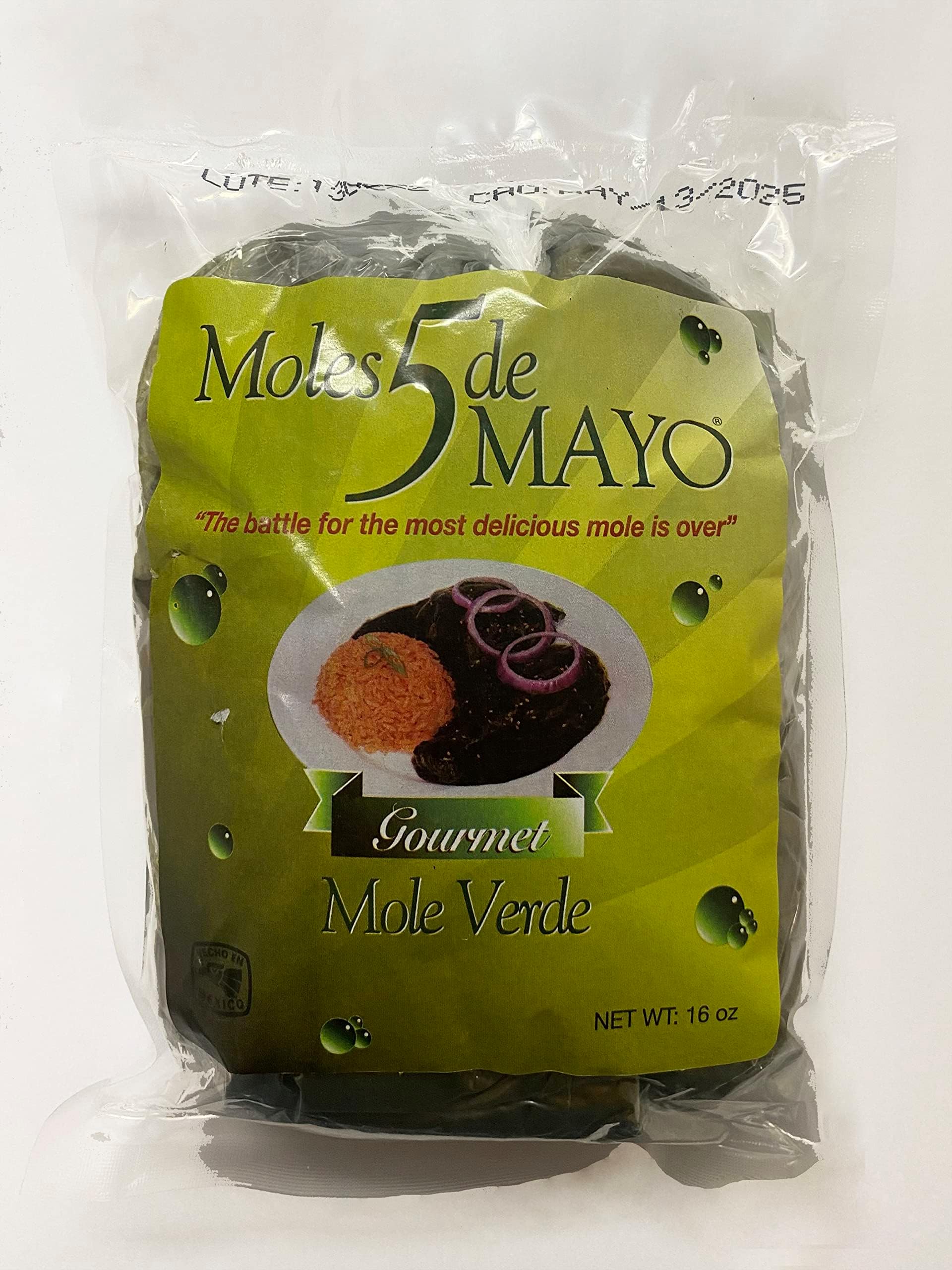 Amazon.com : MOLES 5 DE MAYO - Mole Verde Green de Mexico 1 LB ...