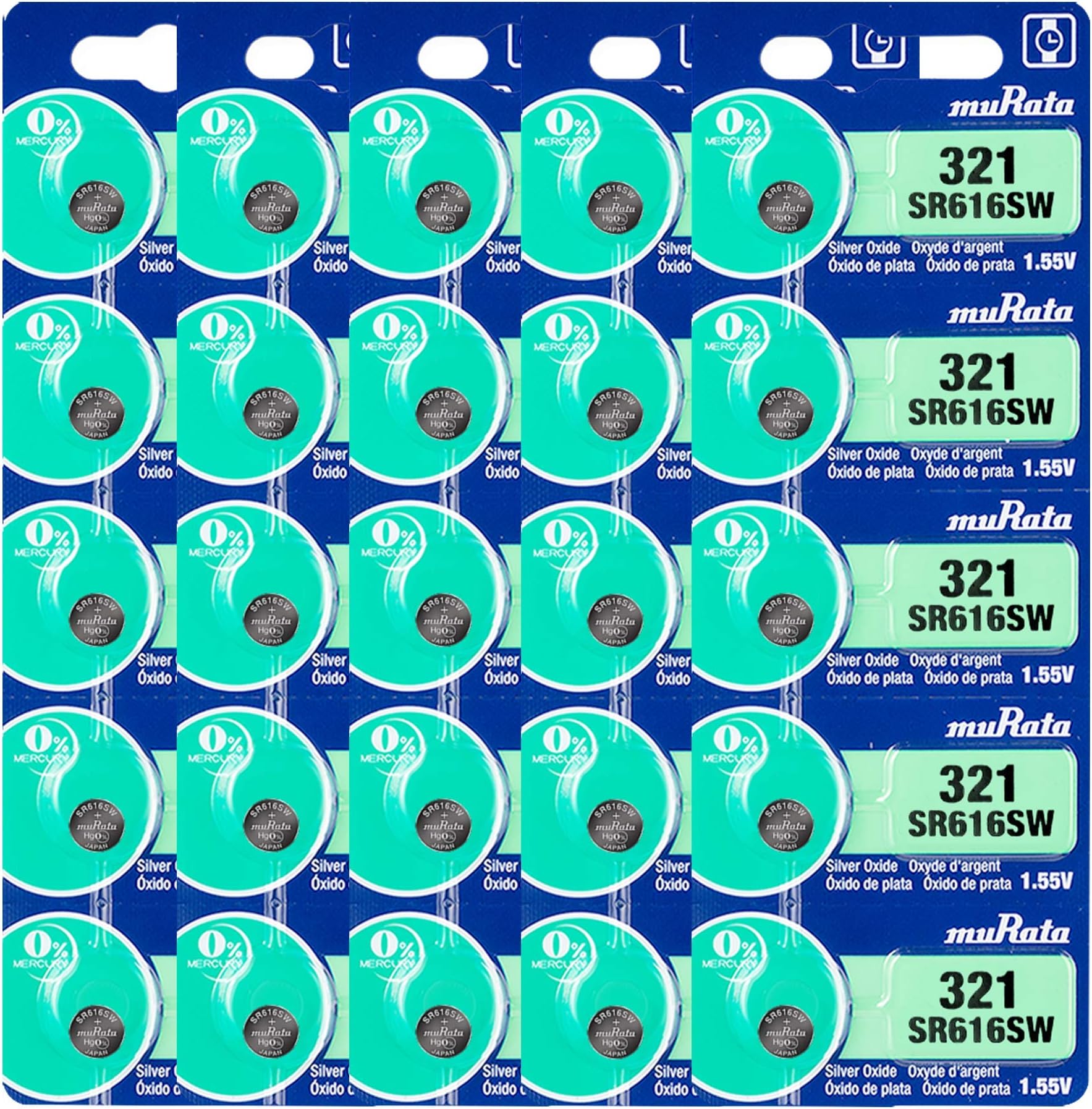 Amazon.com: 2 x MAXELL SR626SW 377 1.55v Silver Oxide Button Cell Watch ...