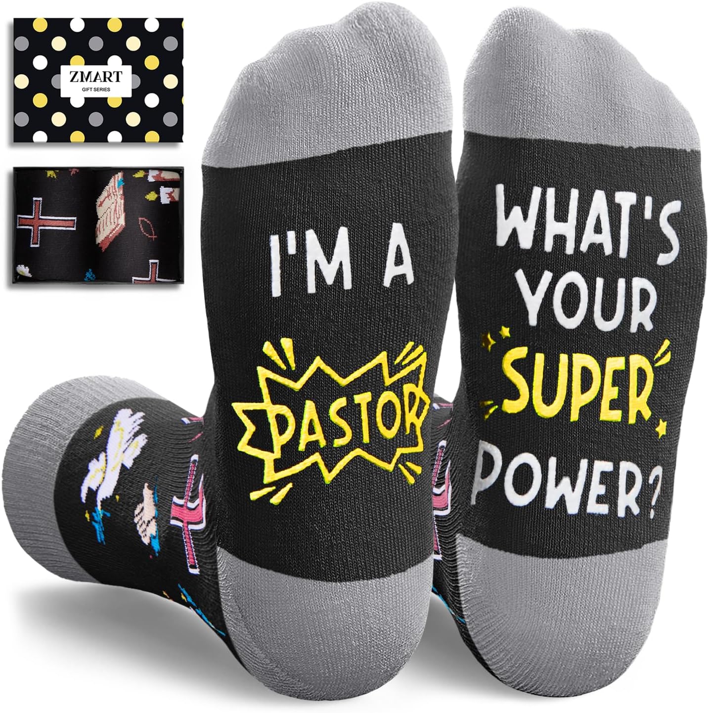Amazon.com: Zmart Christian Gifts Ideas Socks - Funny Christian Gifts ...