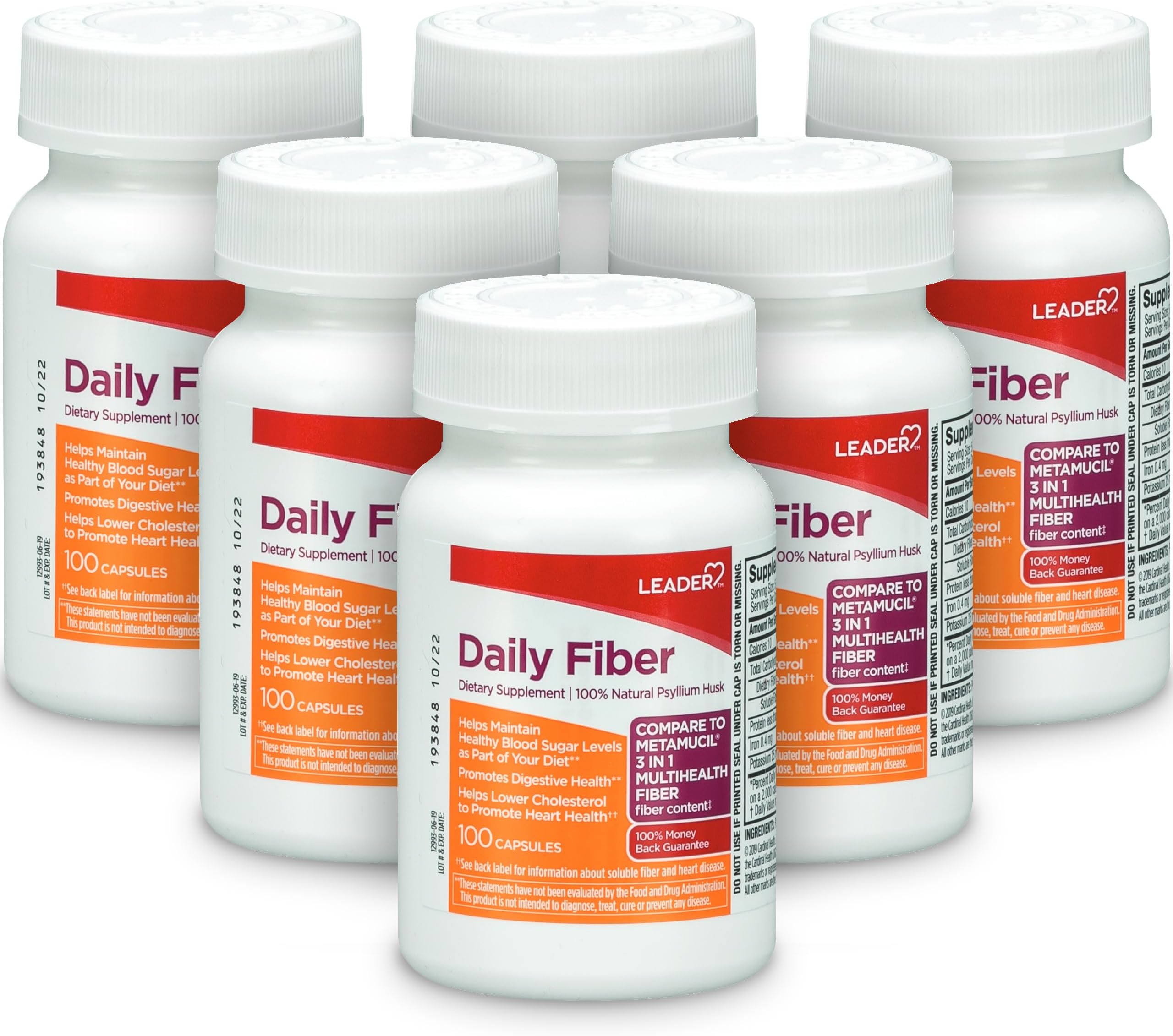 Amazon.com: Leader Daily Psyllium Husk Powder Supplement, 3-in-1 Fiber ...