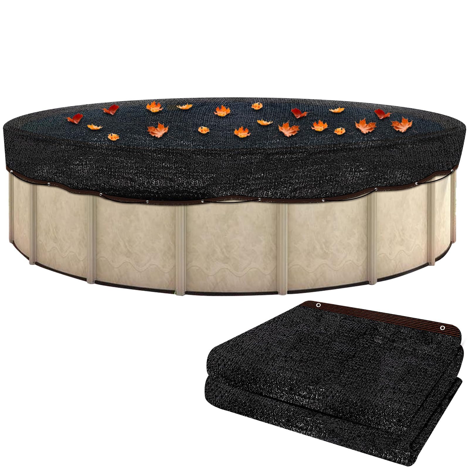 Amazon.com : 18ft Round Leaf Net Pool Covers for Above Ground Pools ...