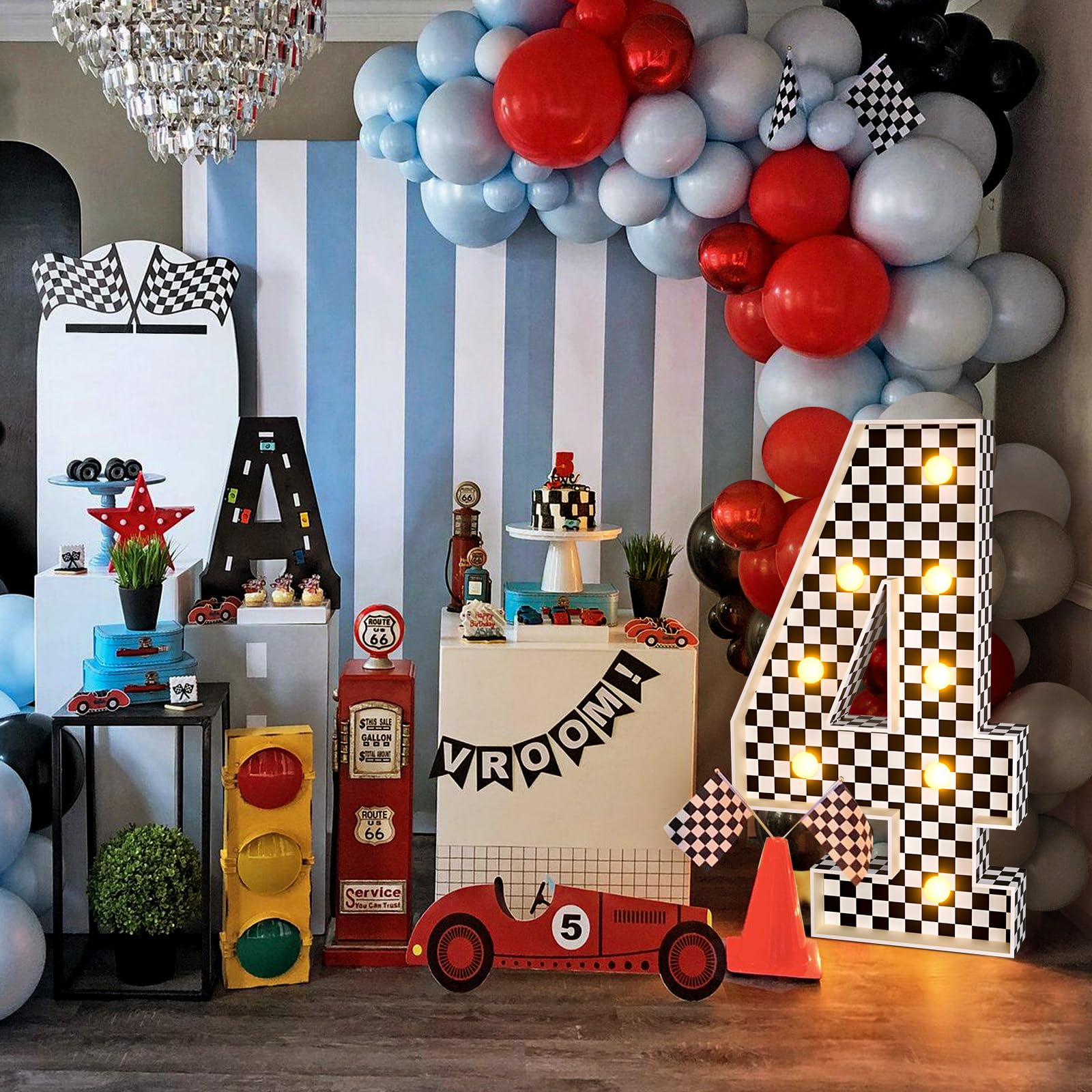Snapklik.com : Marquee Numbers Race Car Birthday-Decorations: 3ft Large ...