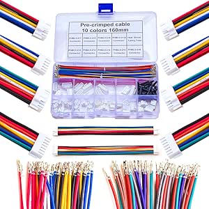 Kidisoii JST Connector Kit 2.0mm Pitch JST-PHB 2.0 Female Connector with Premium 22AWG Pre ...