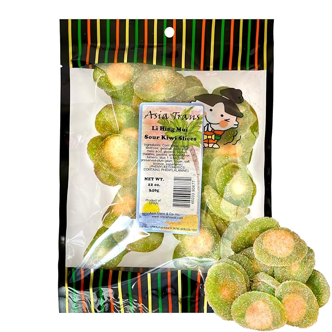 Amazon.com : Li Hing Mui Gummy Kiwi Candy - 12 Ounce : Grocery ...