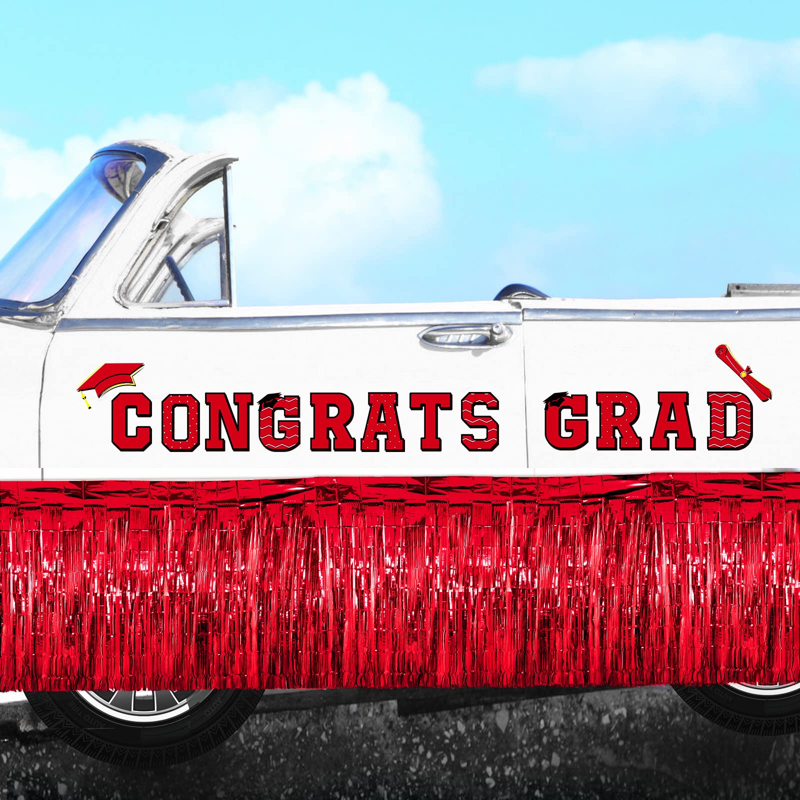 Amazon.com: Xuhal 15 Pcs Graduation Parade Car Decorations Congrats ...