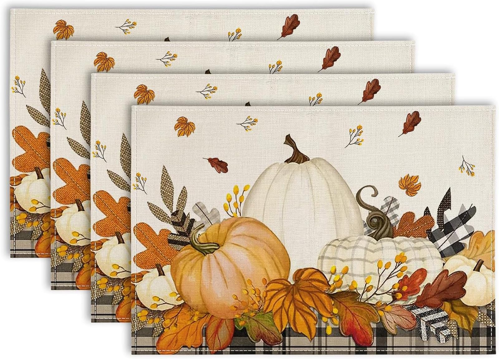 Amazon.com: Heirloom Haven Fall Placemats 12x18 Inch Set of 4 ...