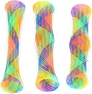 3Pcs Cat Spring Tube Toy, Colorful Folding Bouncing Telescopic Mesh ...