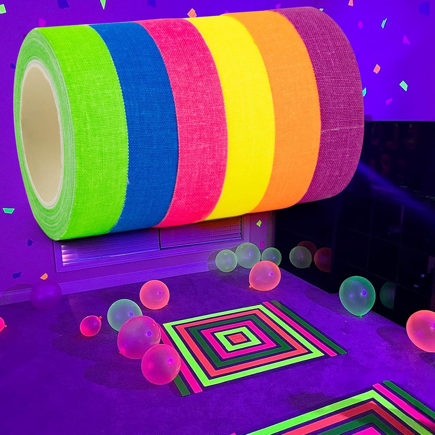 Amazon.com: CARGEN Neon Gaff Gaffers Tape, Neon Duct Tape for Neon Glow ...