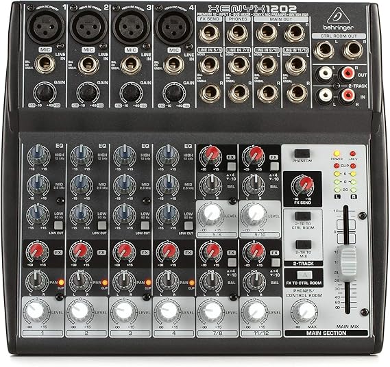 Amazon.com: Behringer Xenyx 1202 8-channel Analog Mixer : Musical ...
