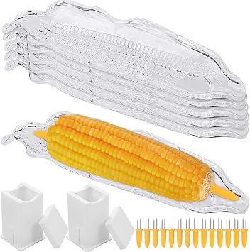 Amazon.com: Aodaer 22 Pieces Corn Cob Holders and Dish Set with 2 Corn ...