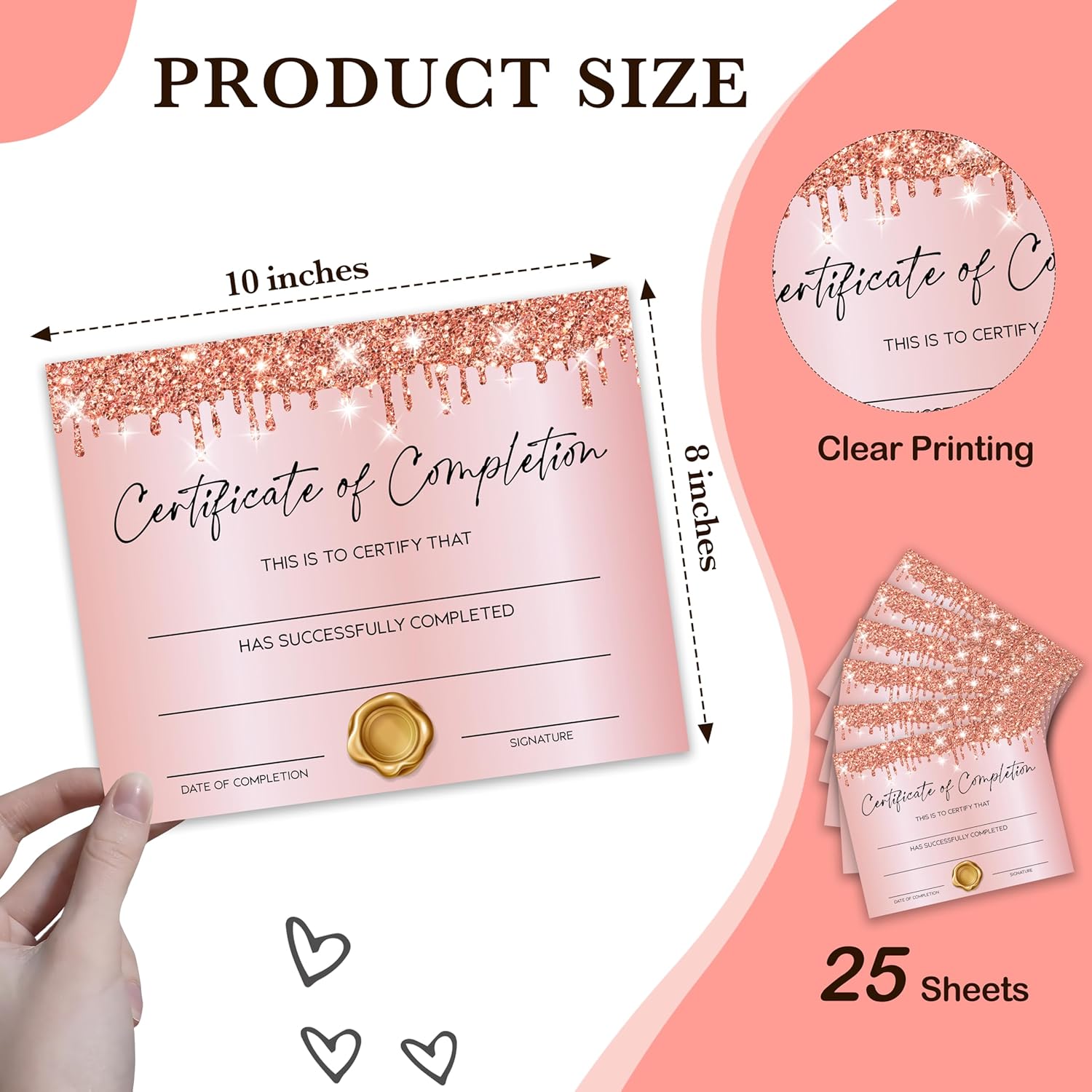 Certificate of Completion, Glitter Pink Training Sri Lanka | Ubuy