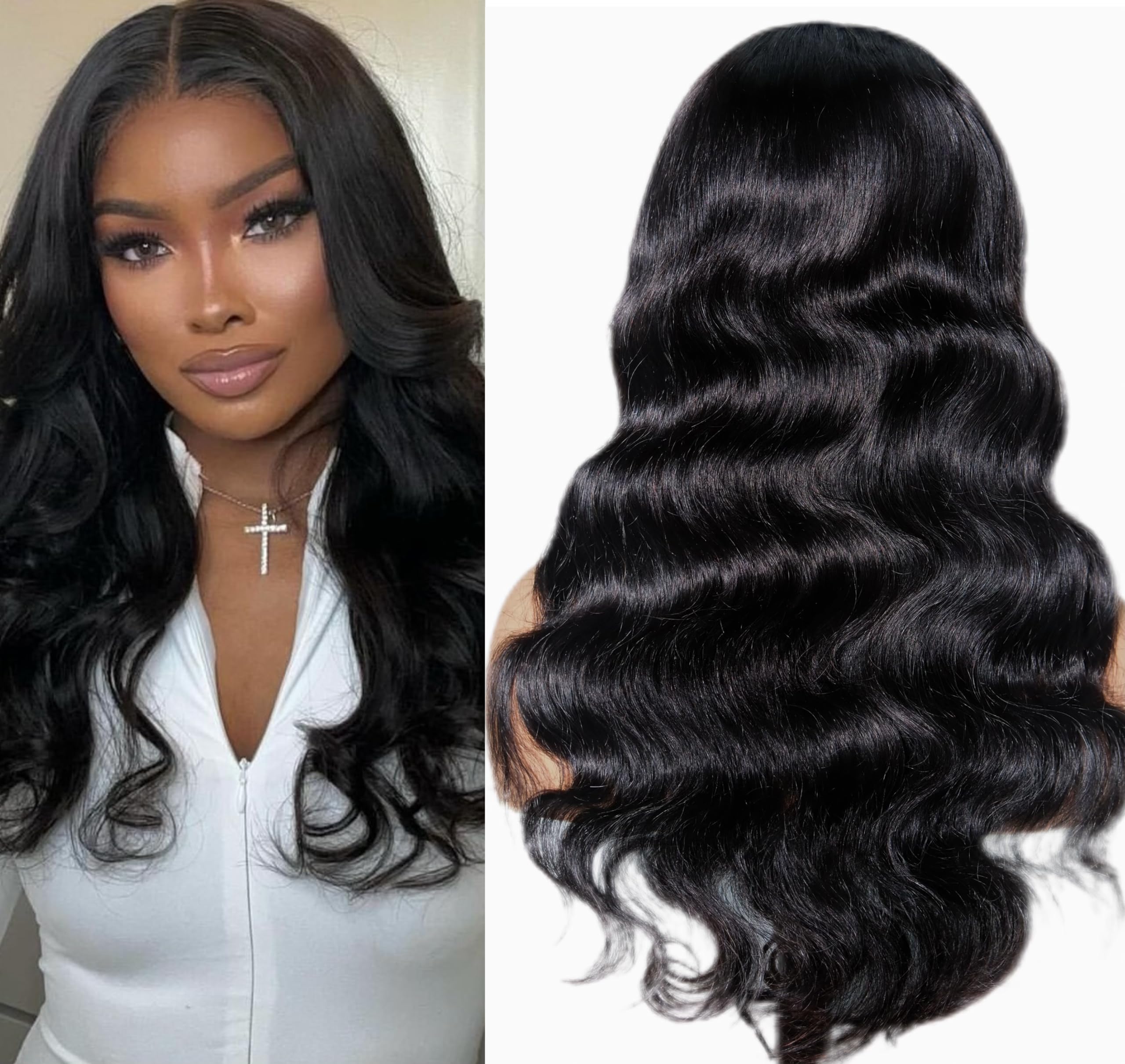 Snapklik.com : U Part Human Hair Wig Body Wave Glueless Half Wigs Human ...