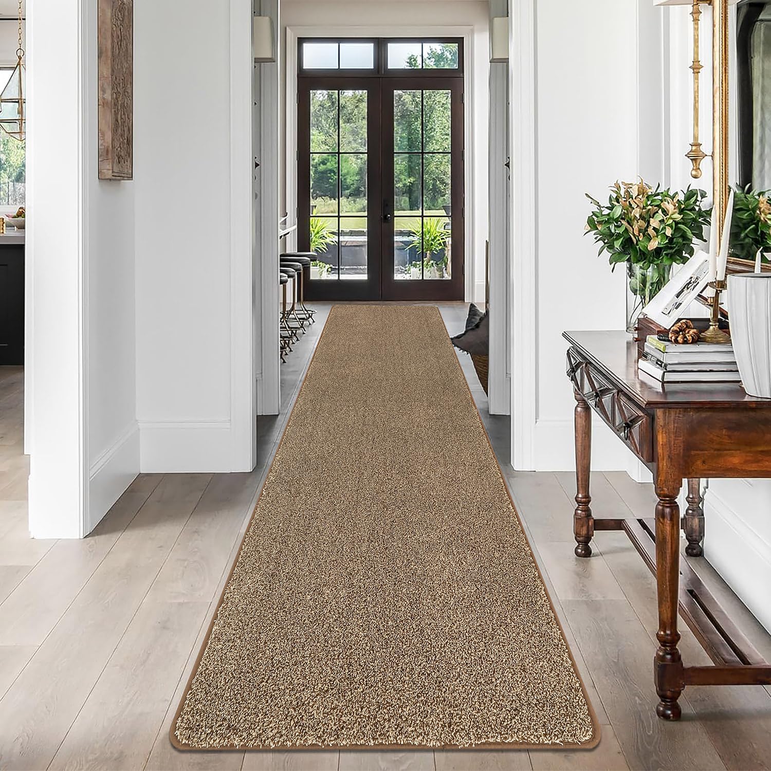 SHACOS Runner Rug for Hallway 60x240cm Carpet Runners Brown Non Slip ...