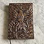 Vintage 3D Phoenix Embossed Leather Writing Journal Notebook with Gold ...
