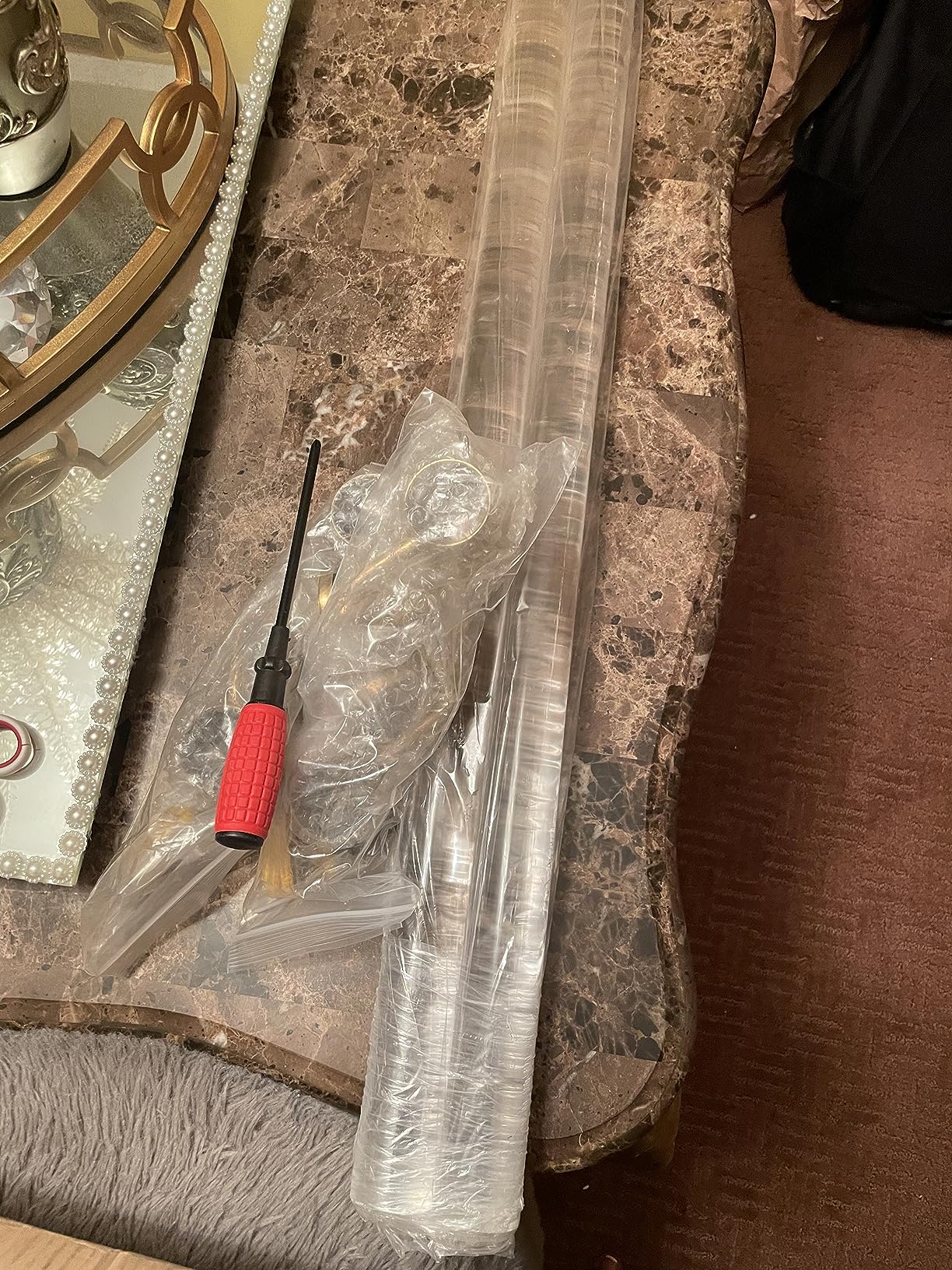 2Pack Acrylic Handrails for Indoor Stairs, Lucite Transparent Stair ...