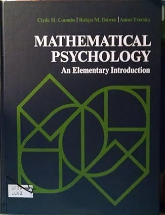 Mathematical psychology;: An elementary introduction (Prentice-Hall ...