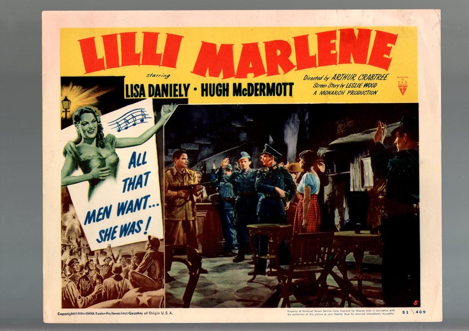 Amazon.com: MOVIE POSTER: LILLI MARLENE-1951-HUGH MCDERMOTT-LISA ...