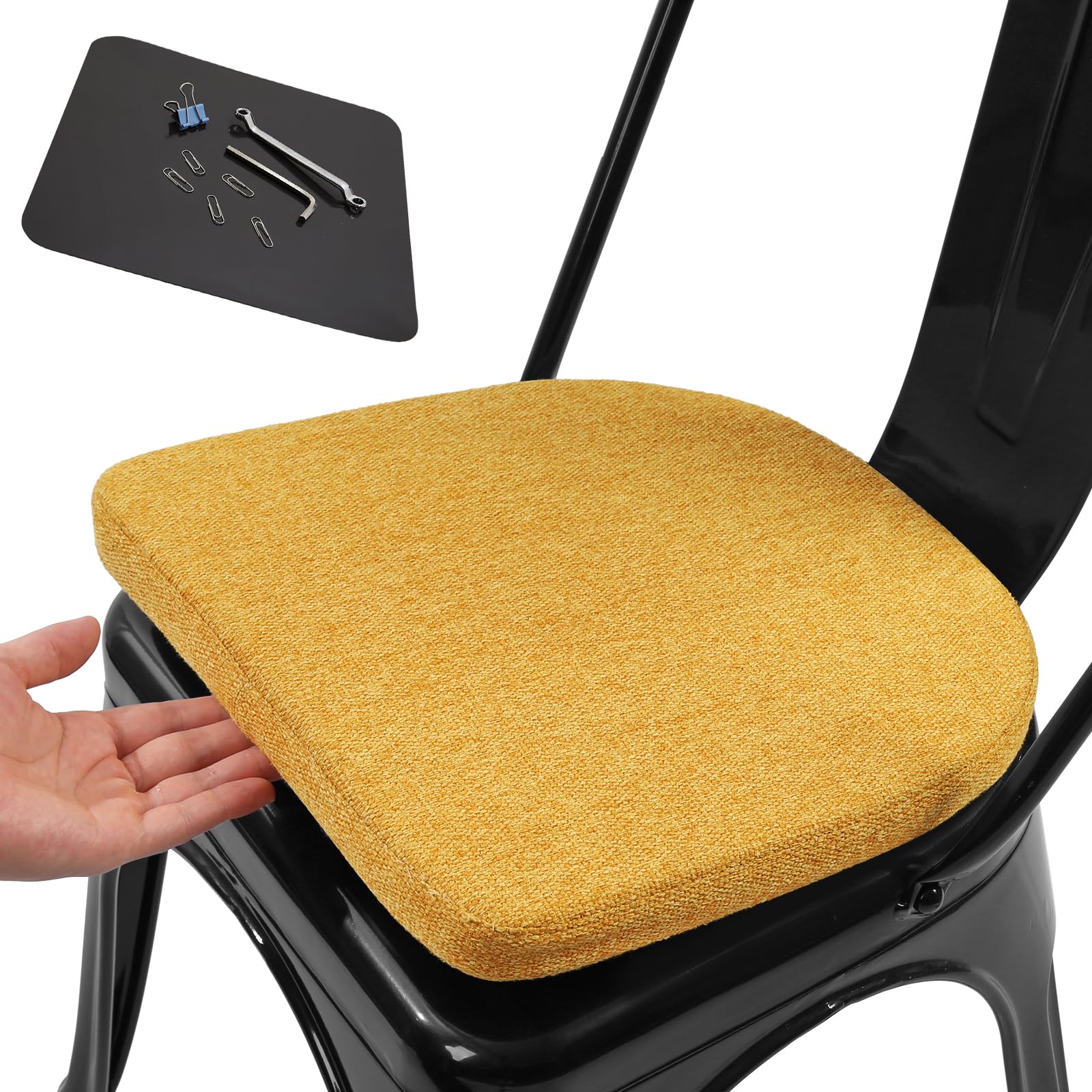 Amazon.com: BEARJIUJIU 14 Inch Metal Chair Cushions Pads Magnetic Non ...