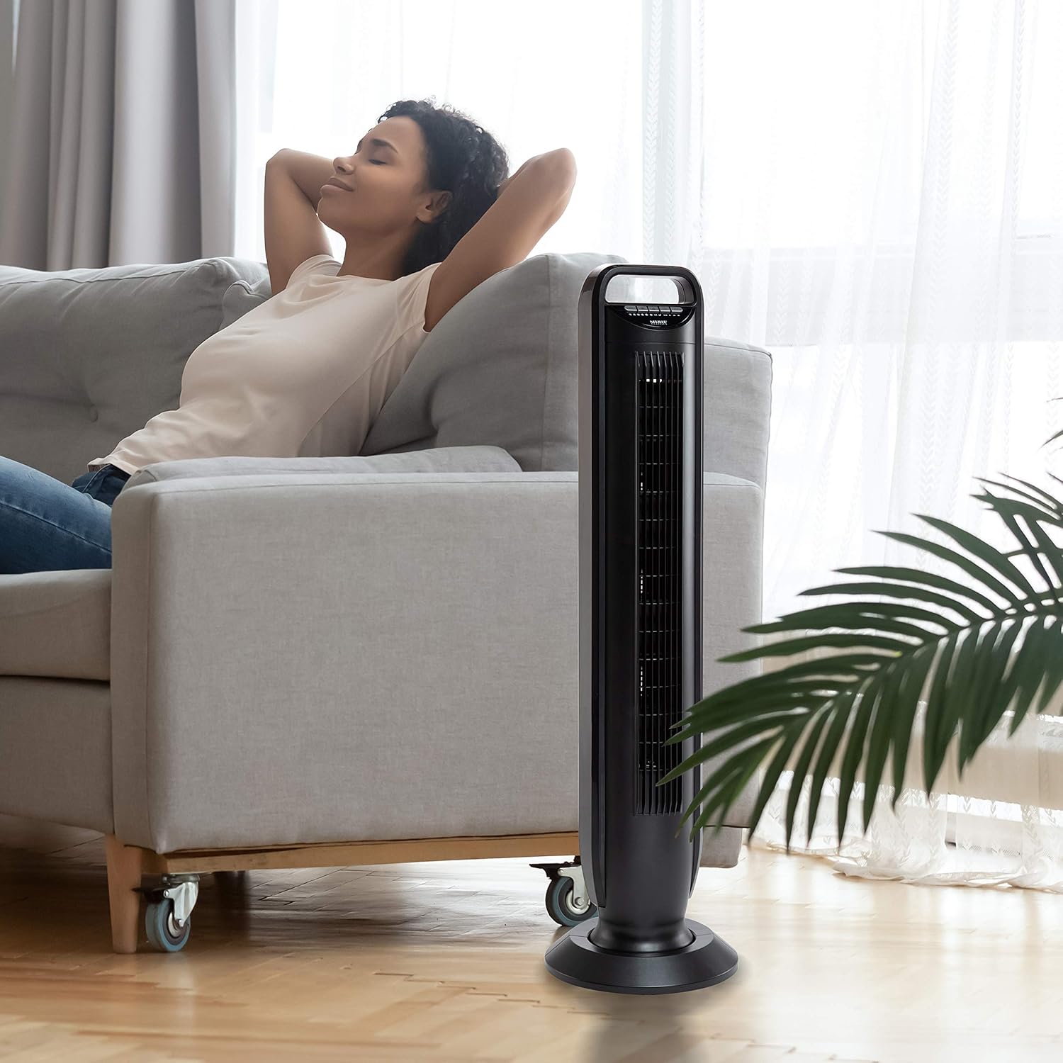 Seville Classics UltraSlimline Bladeless Tower Fan with LED Display and ...