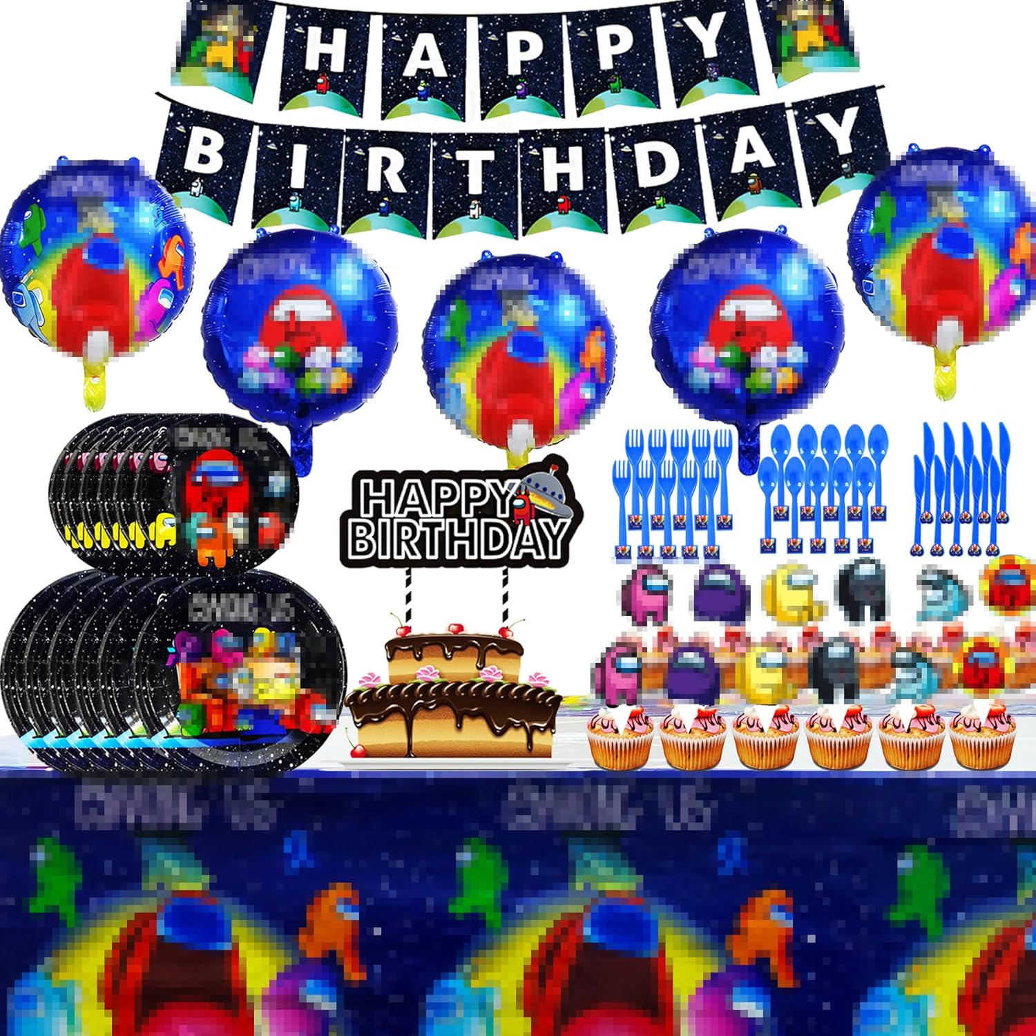 Amazon.com: KaYno Am-ong Game Us Party Decorations, Am-ong Game Us ...