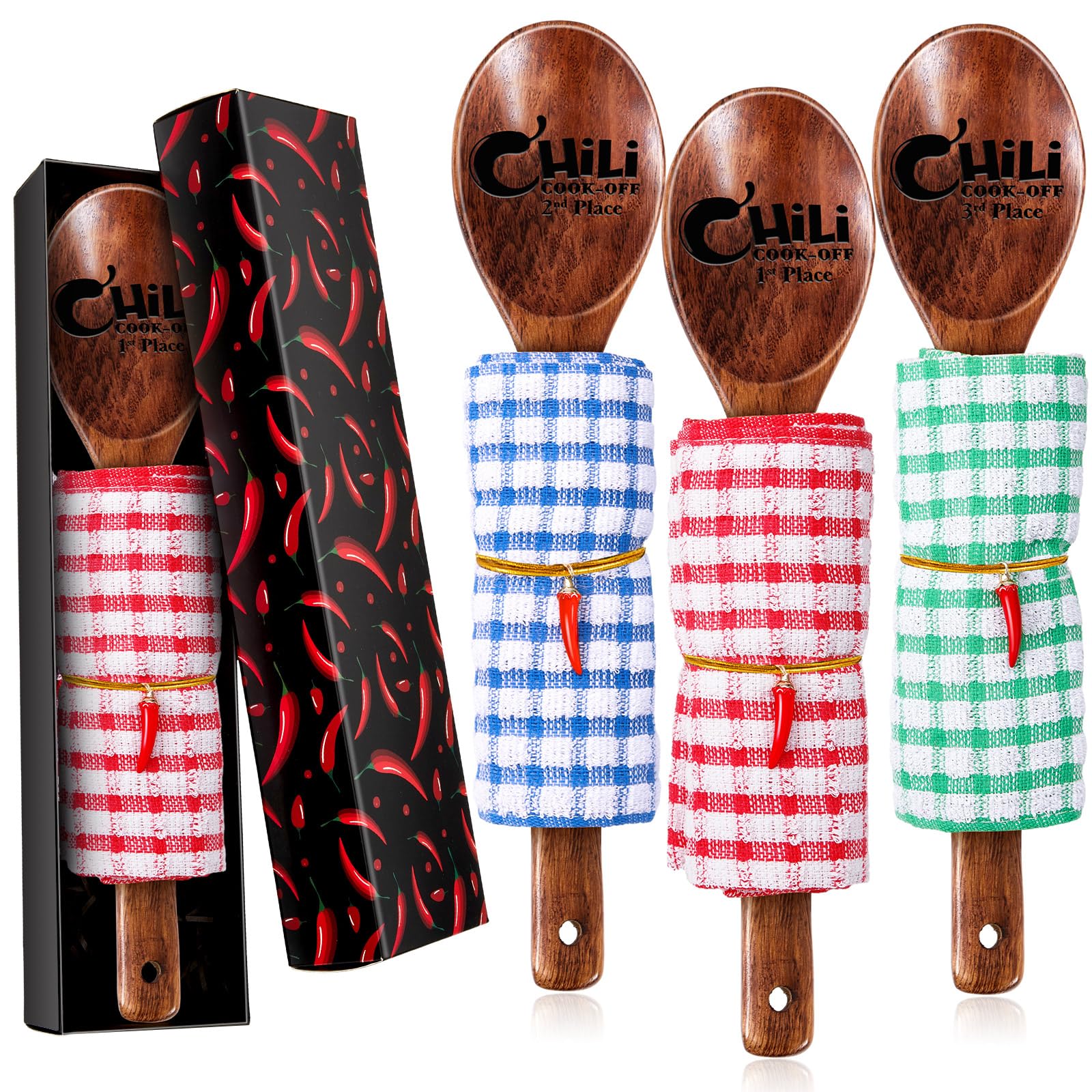Amazon.com: Yinkin 3 Pcs Chili Cook off Prizes 1st, 2nd, 3rd, Wooden ...