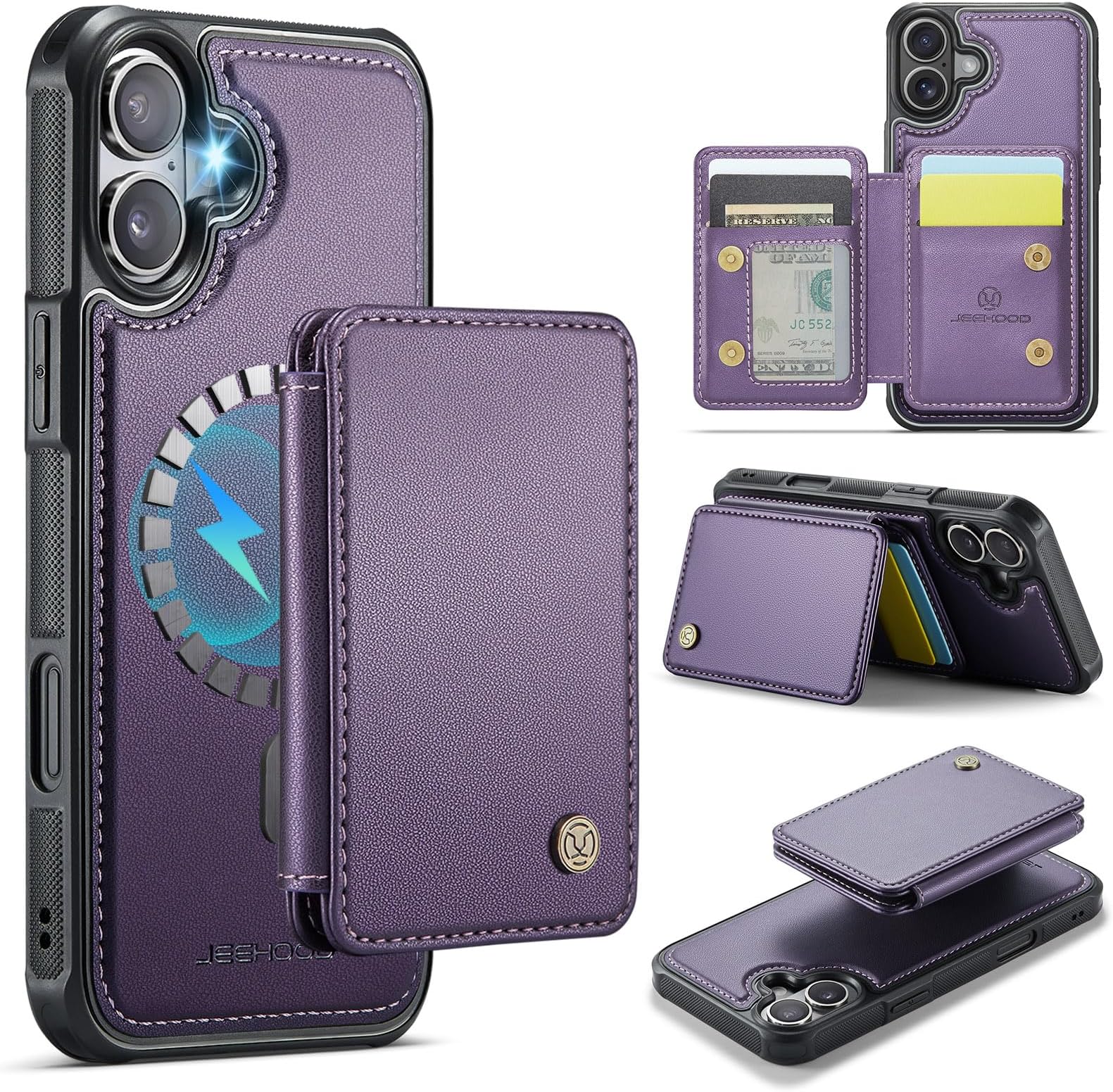 Amazon.com: Hongxinyu Wallet Case for iPhone 16 Compatible with MagSafe ...