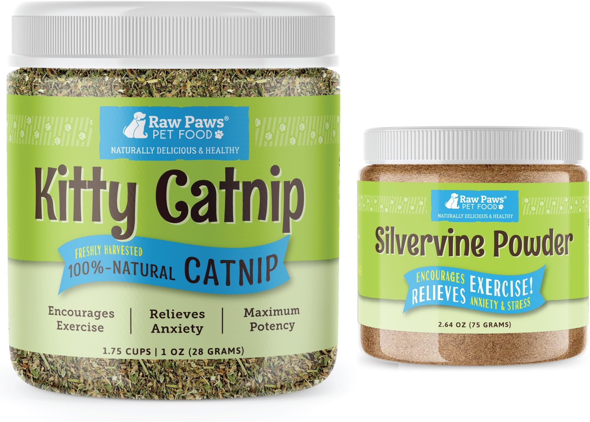 Amazon.com : Raw Paws Fresh Catnip & Silvervine Bundle - Fresh Catnip ...