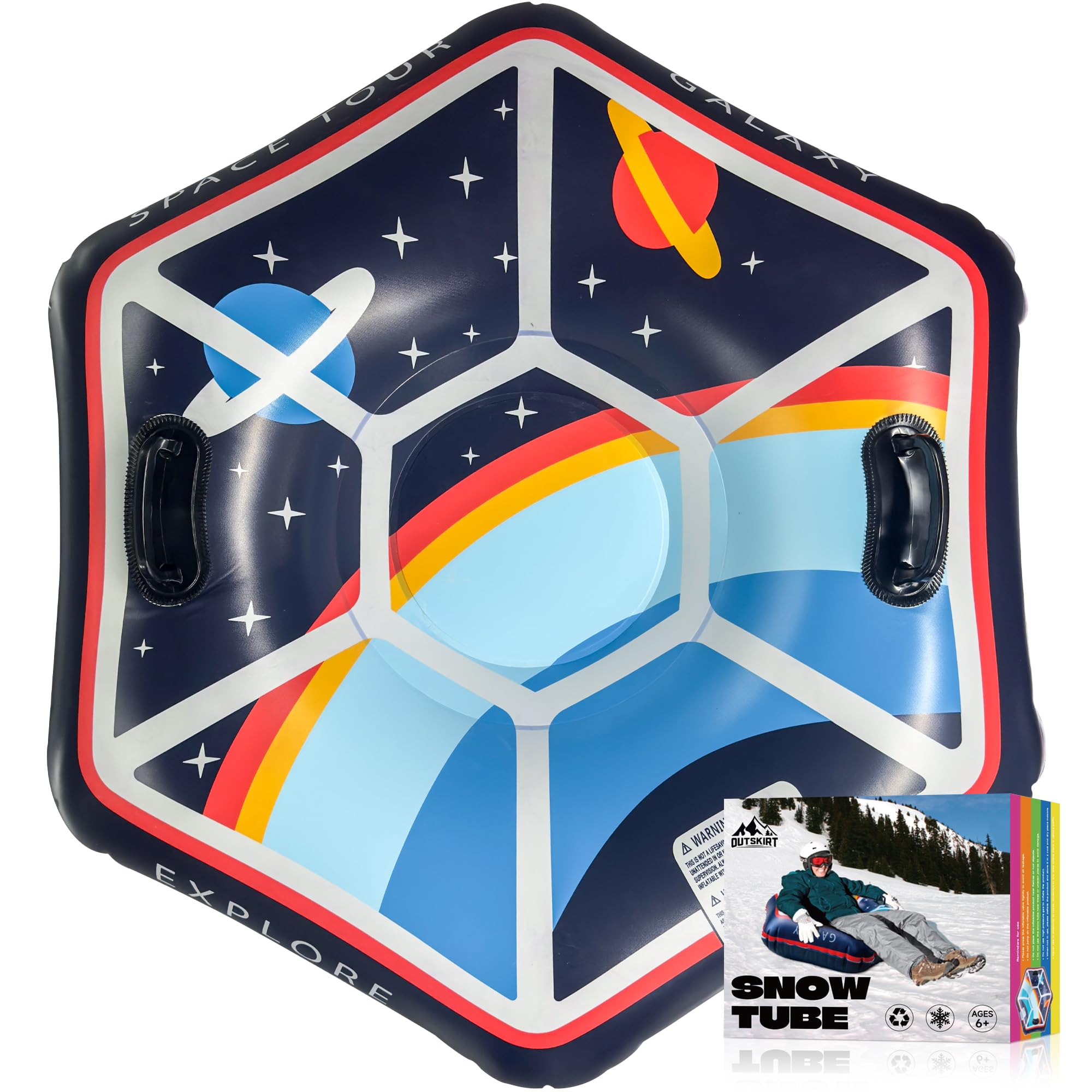 Amazon.com : OUTSKIRT 47" Inflatable Snow Tube, Sledding Tube for Kids ...