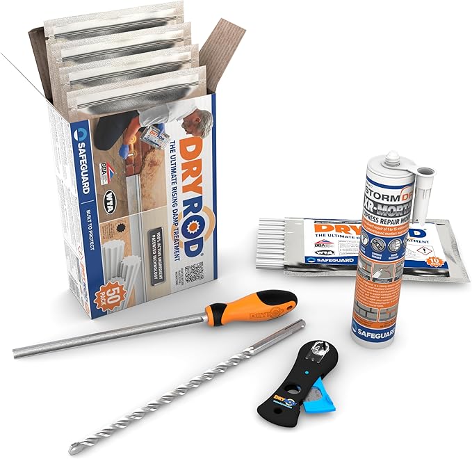 Dryrod Damp Proofing Rods DPC Kit: Treats 19ft (9" Wall) - 20+ Years ...