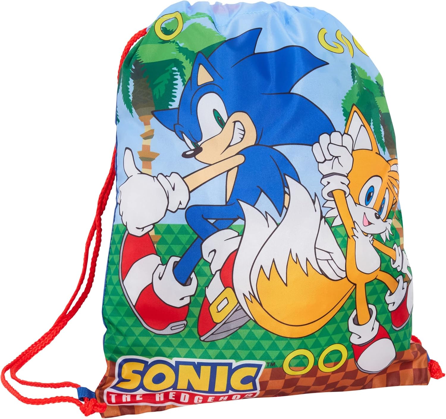 Sonic The Hedgehog Drawstring Bag Gamer PE Kit Gym Bag Boys Trainer ...