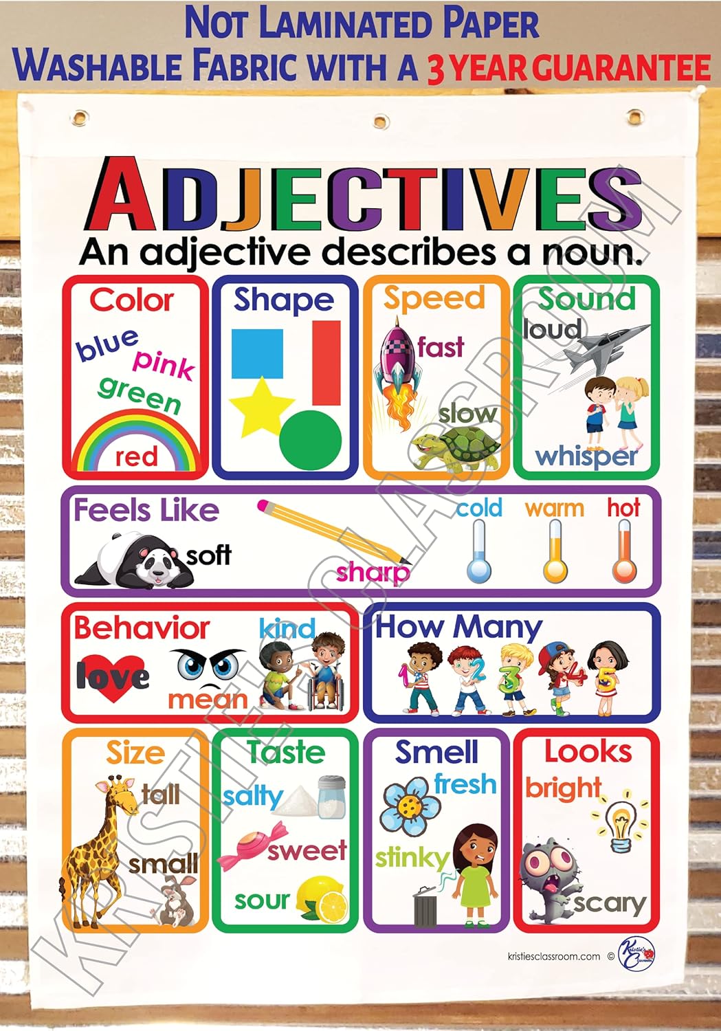 Amazon.com: Kristie's Classroom ADJECTIVES Anchor Chart,*** 3 Year ...