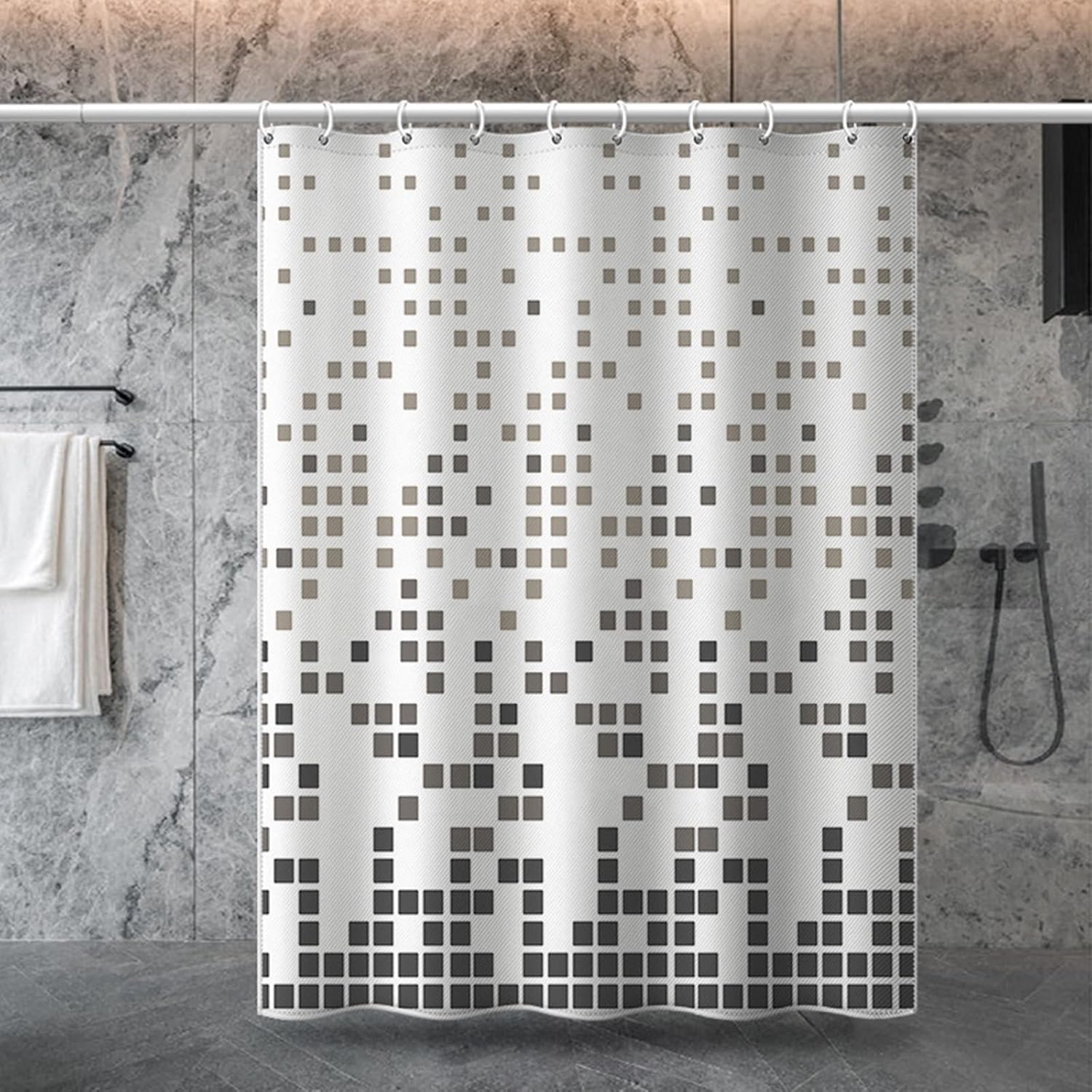 Amazon.com: Shower Curtains for Bathroom | 48 x 80 Mosaic Lattice Hotel ...