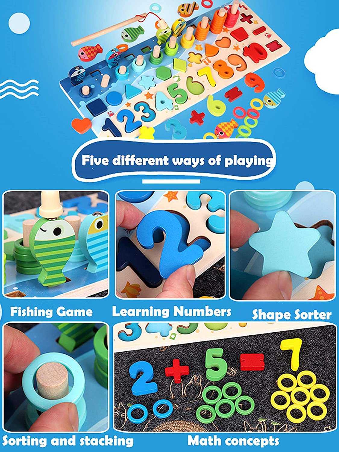 Buy Wooden Number Puzzle Sorting Montessori Toys For Toddlers Shape buy-wooden-number-puzzle-sorting-montessori-toys-for-toddlers-shape