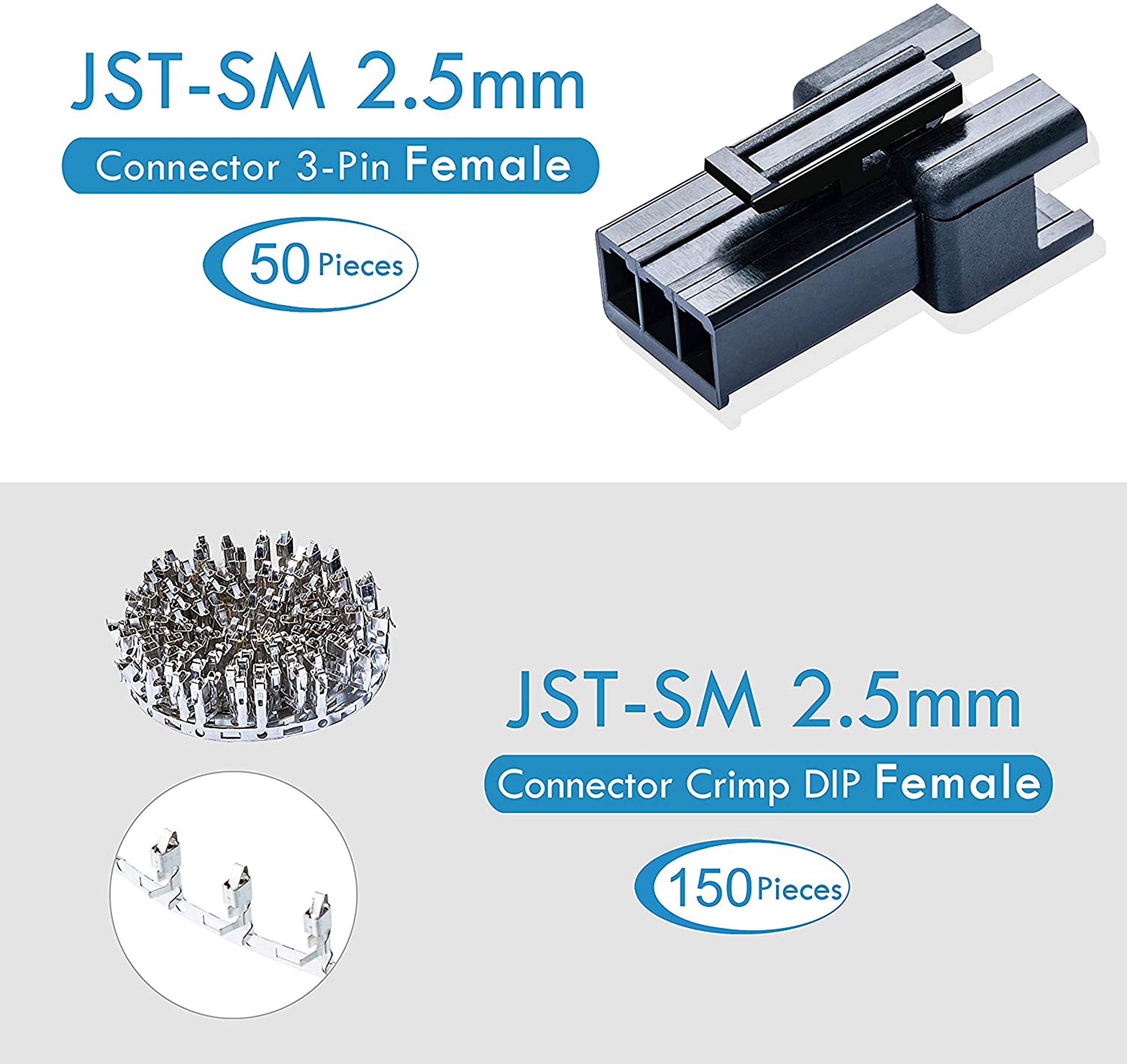 Buy CQRobot 400 Pieces 2.5mm Pitch JST - SM JST Connector Kit. 2.5mm ...