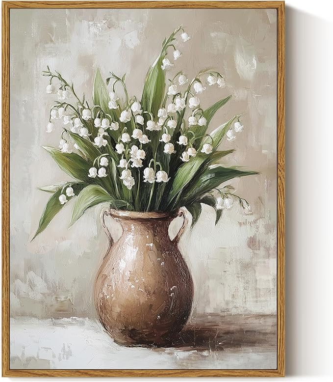 ARPEOTCY Framed Canvas Wall Art Prints, Bathroom Kitchen Shelf Decor ...