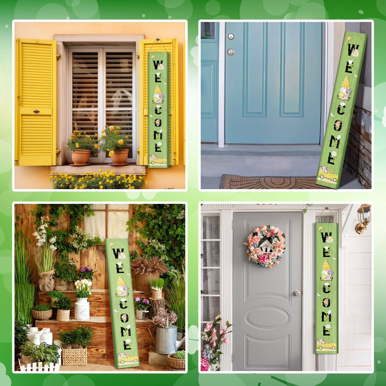 Wooden Rustic Hello Spring Door Decoration Hello Spring Porch Sign - 47 ...