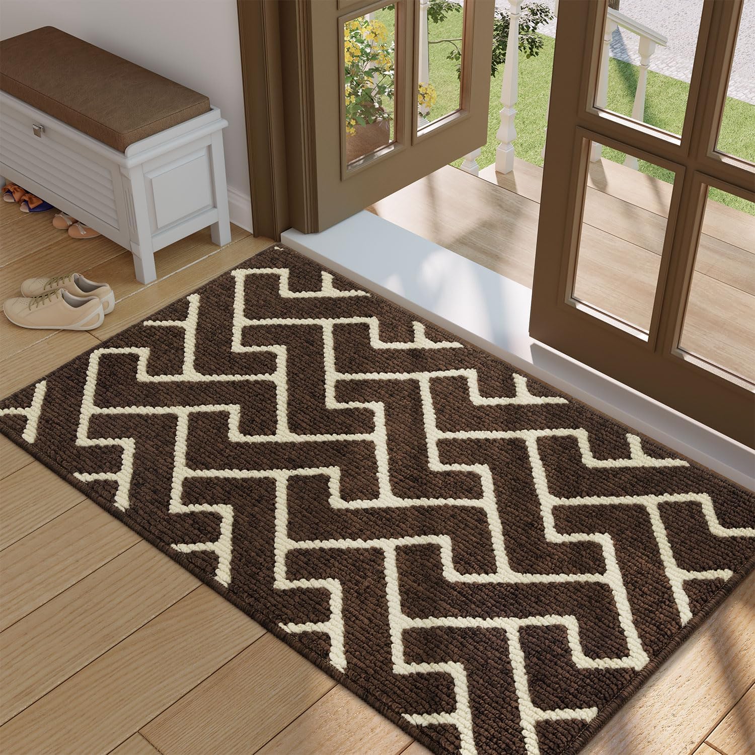 Amazon.com: hicorfe Indoor Doormat,Front Back Door Mat Rubber Backing Non Slip Door Mats,24"x35 ...