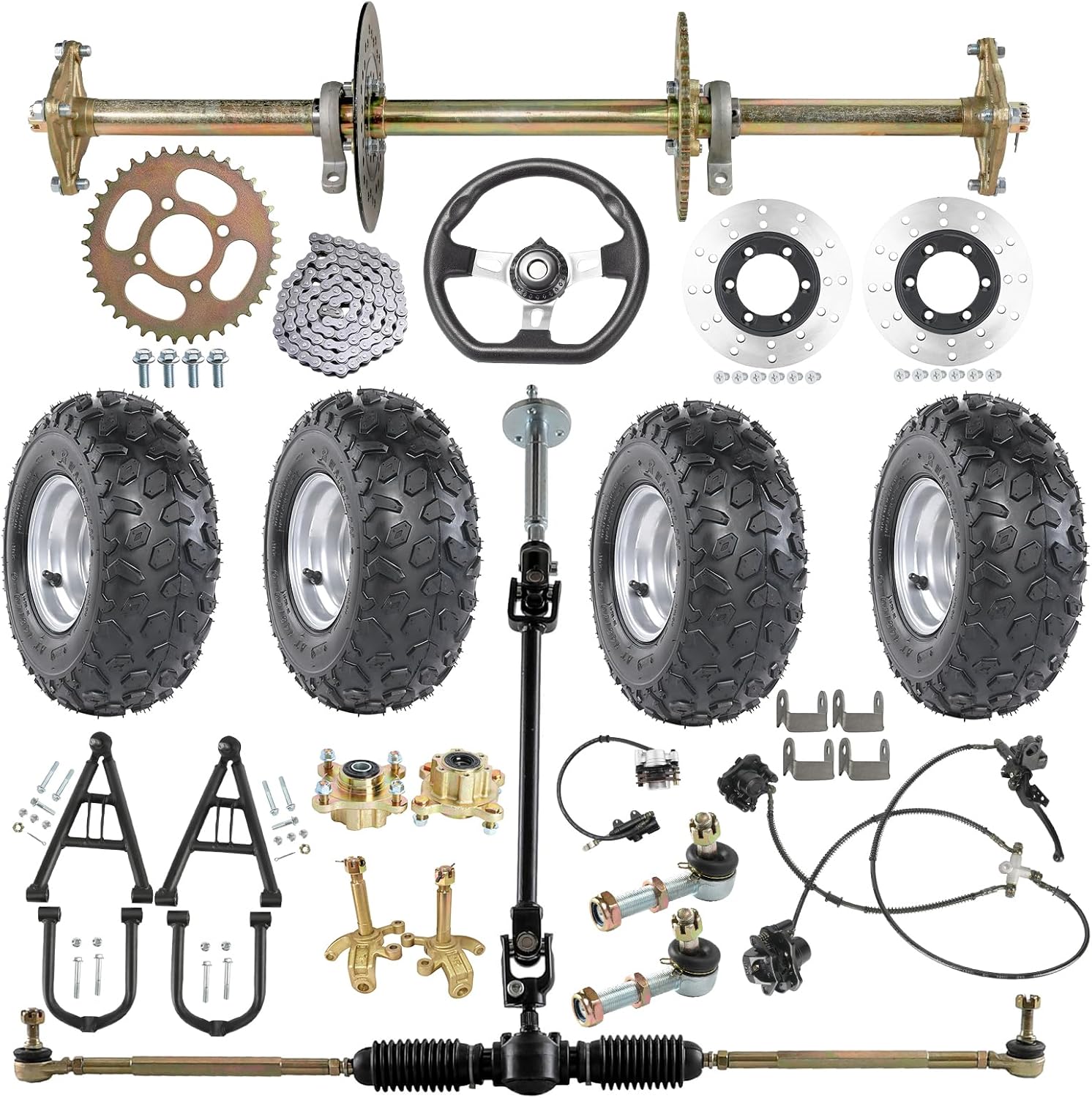 Amazon.com: Complete DIY Go Kart & Drift Trike 32" Rear Axle Kit with ...