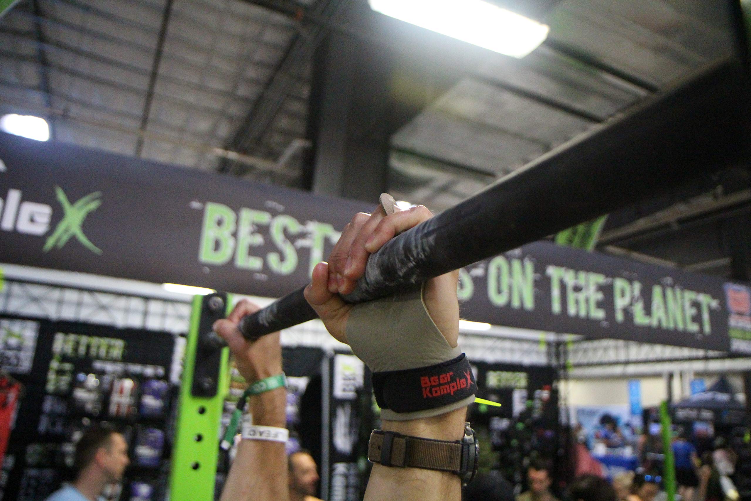 Bear KompleX 3 Hole Leather Hand Grips for Home Workouts Like Pull-ups ...